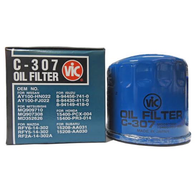 Vic Oil Filter C-307 City/ Trooper/ Galant/ Mazda (C307) | Lazada PH