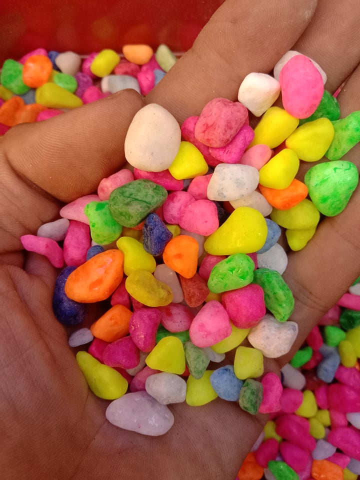 aquarium pebbles rock ( COLORED PEBBLES ) | Lazada PH