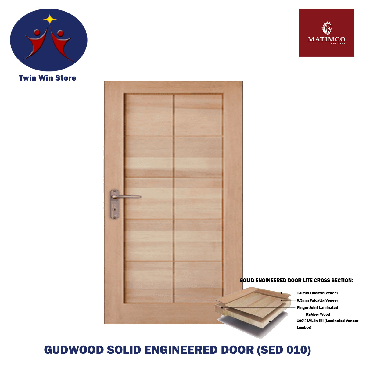 GUDWOOD SOLID ENGINEERED DOOR (SED 010) | Lazada PH