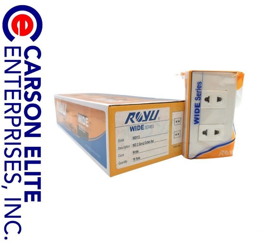 ROYU Wide Series 2-Gang Universal Outlet Set (WD113) sold per piece ...
