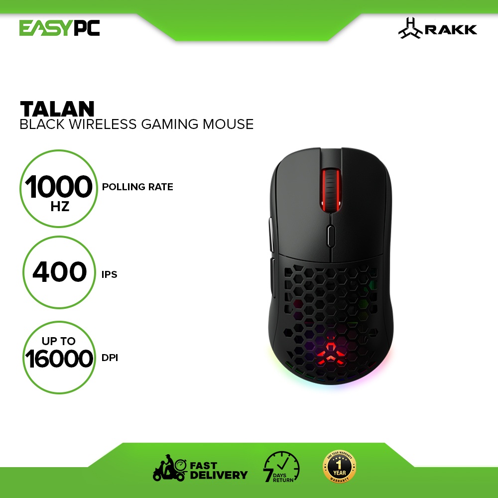 【IN Stock】 EasyPC | RAKK Talan Wireless Gaming Mouse with 100-16000 Max ...