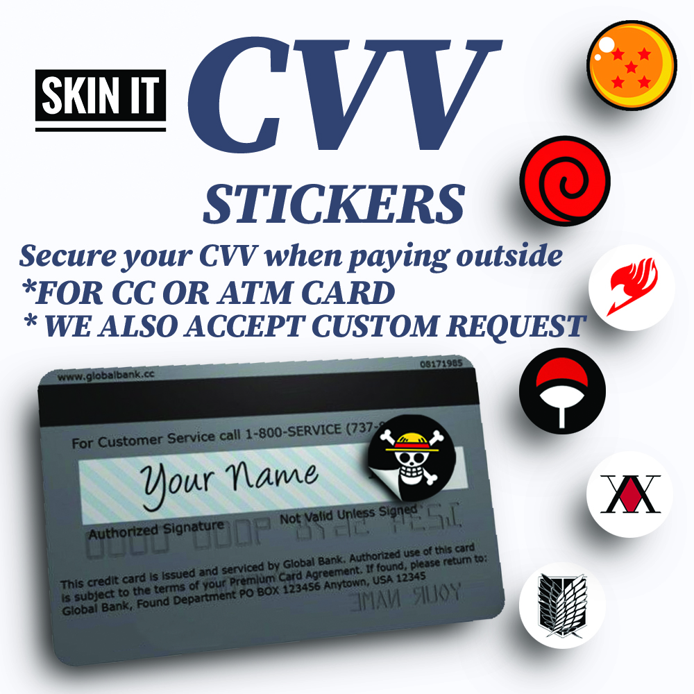 SKIN IT : Custom CVV Security Stickers | Lazada PH
