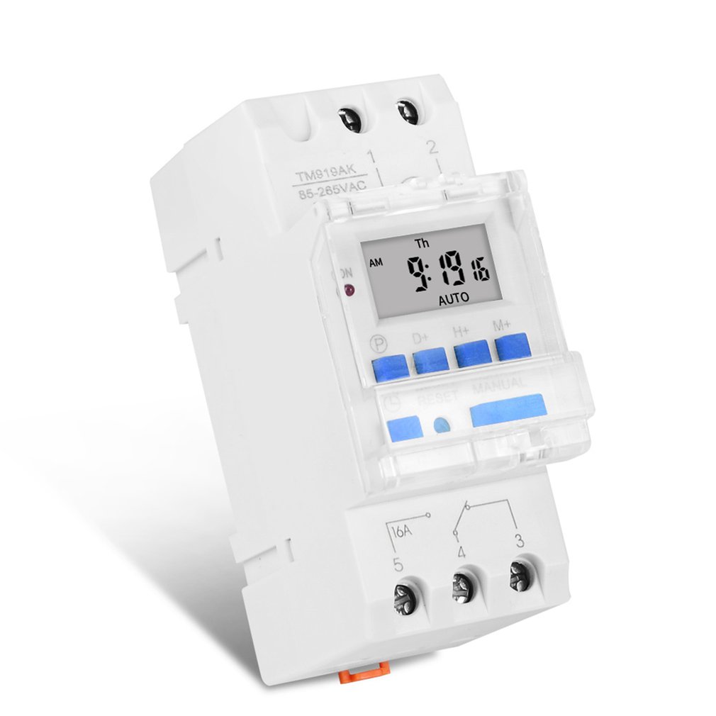 Electronic Weekly 7 Days Programmable Digital Industrial Time Switch ...