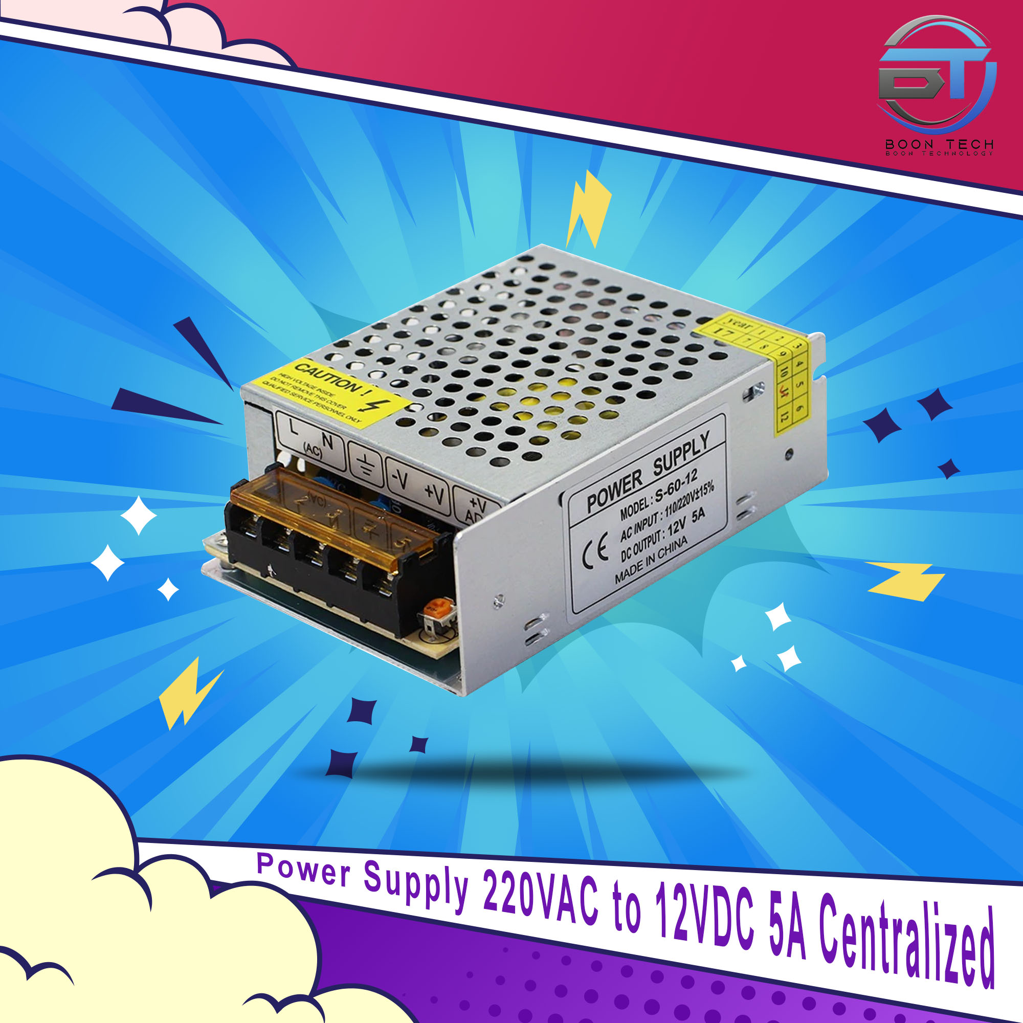 Power Supply 220VAC to 12VDC 5A Centralized | Lazada PH