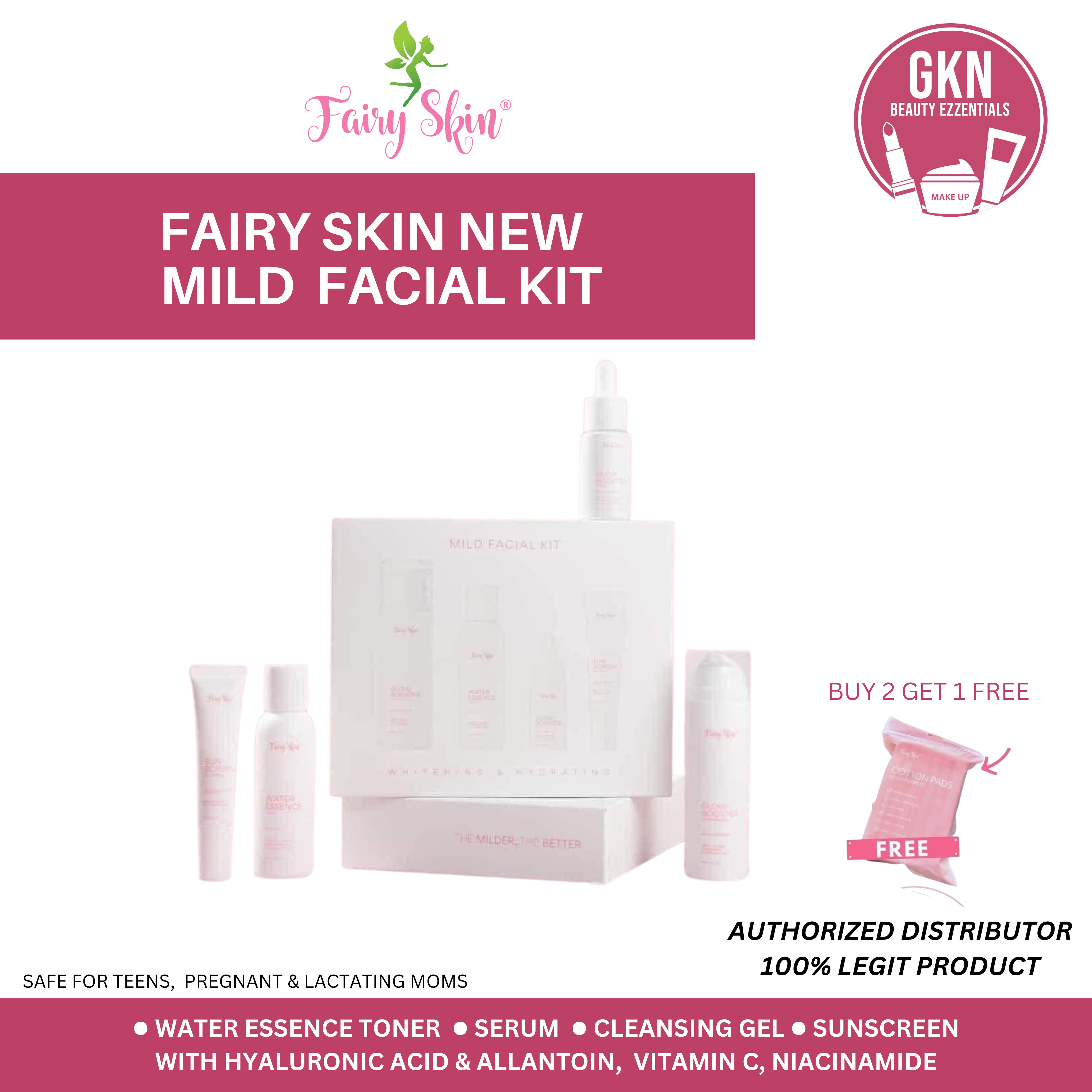 NEW PACKAGING! FairySkin Premium Brightening Exfoliating Kit / Facial ...