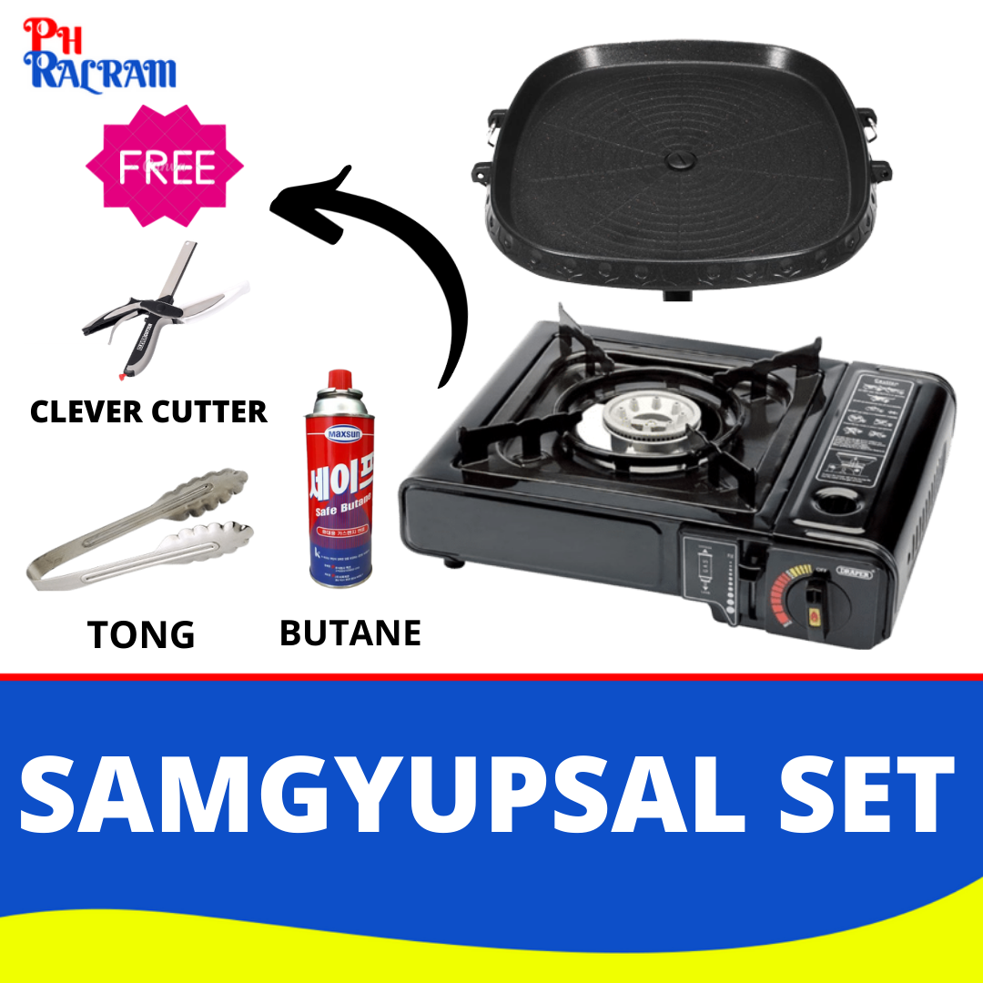 Samgyupsal Grill Pan Non Stick Set/ Hanaro Grill Pan Non Stick Set with ...