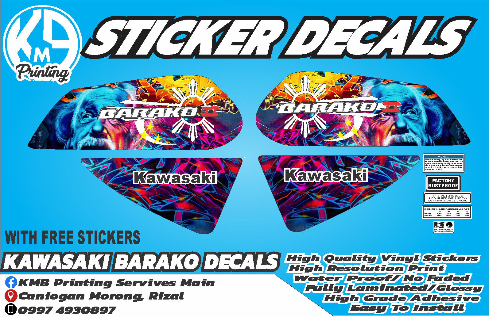 Kawasaki Barako Decals 2024 Design | Lazada PH
