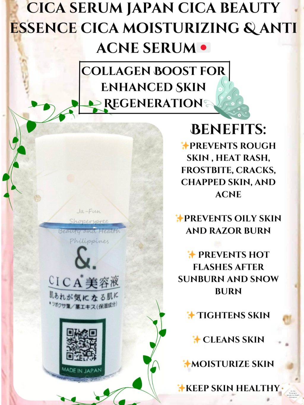 CICA SERUM JAPAN CICA BEAUTY ESSENCE CICA MOISTURIZING & ANTI-ACNE ...