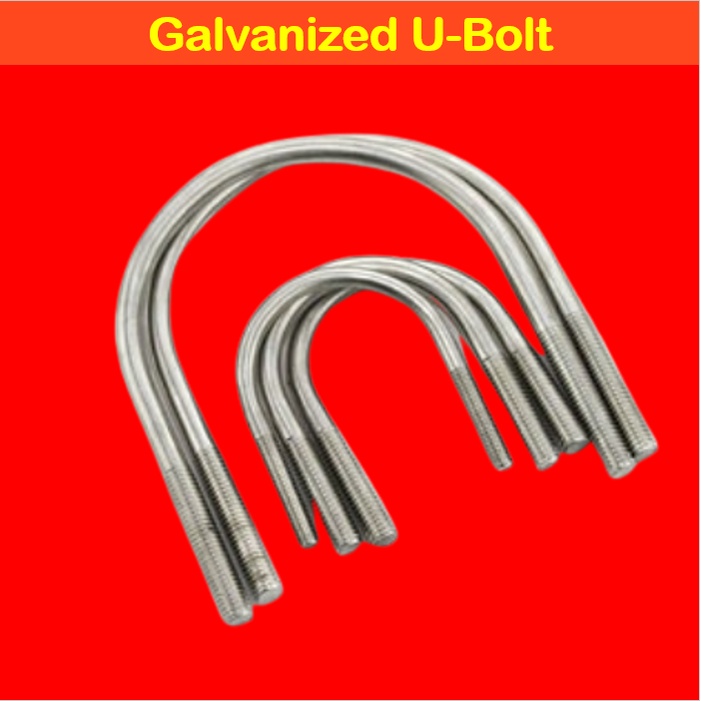 RTK 8mm Galvanized U-Bolts U Bend Screws GI U Shaped Bolt | Lazada PH