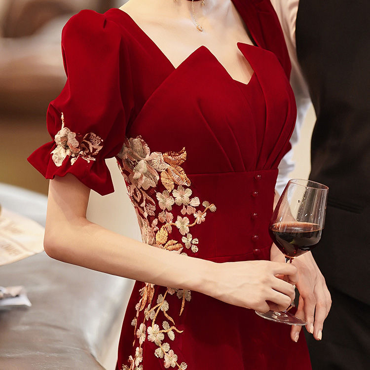 2021 New Chinese Toast Dress Wedding Appreciation Banquet Dress Bride ...