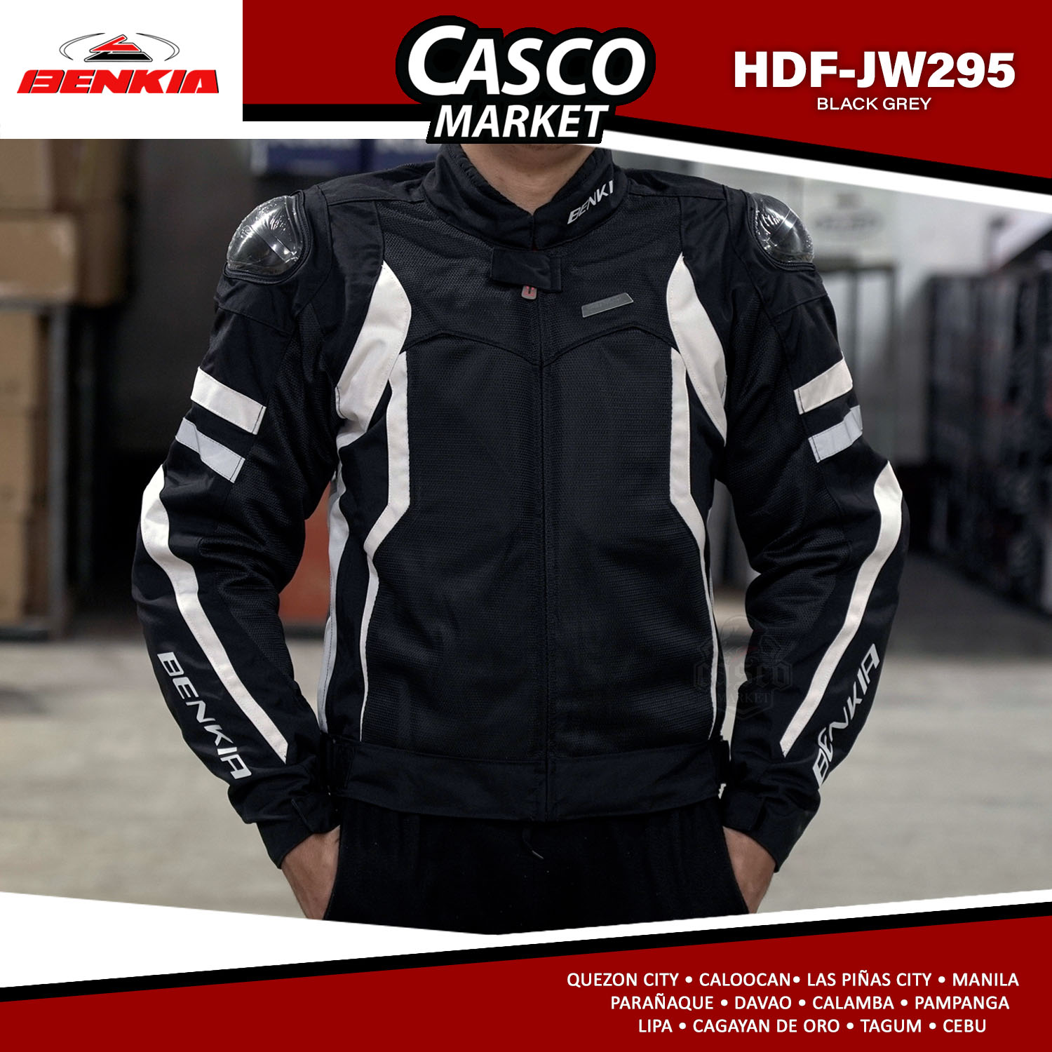 BENKIA HDF-JW295 MEN'S PADDED MOTORCYCLE RIDING JACKET | Lazada PH