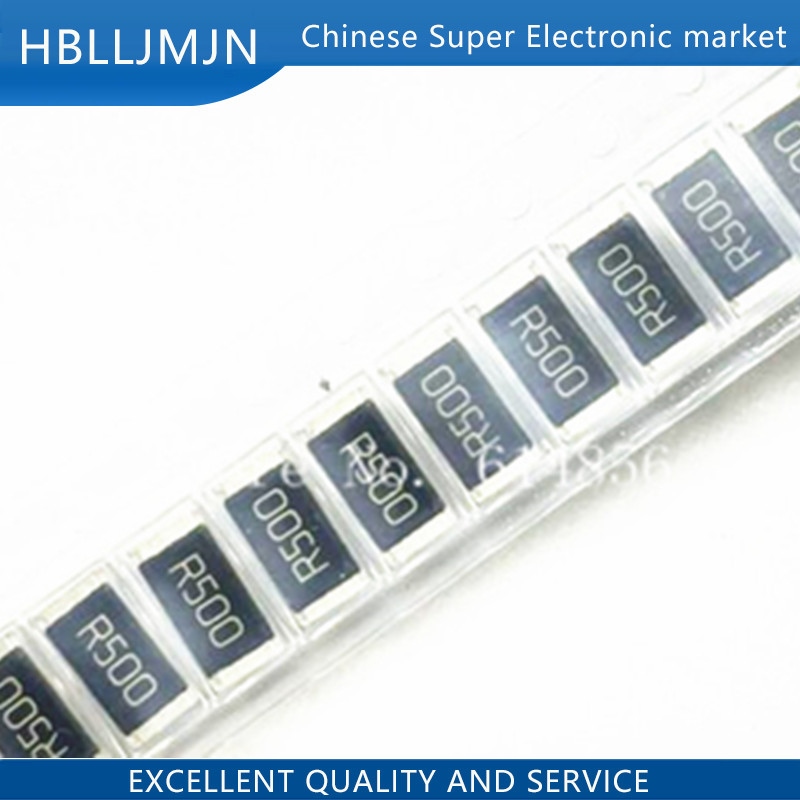 50PCS 2512 SMD Resistor 1W 5 0.1R 0.1 ohm R100 R010 R020 R050 R100 R200 ...