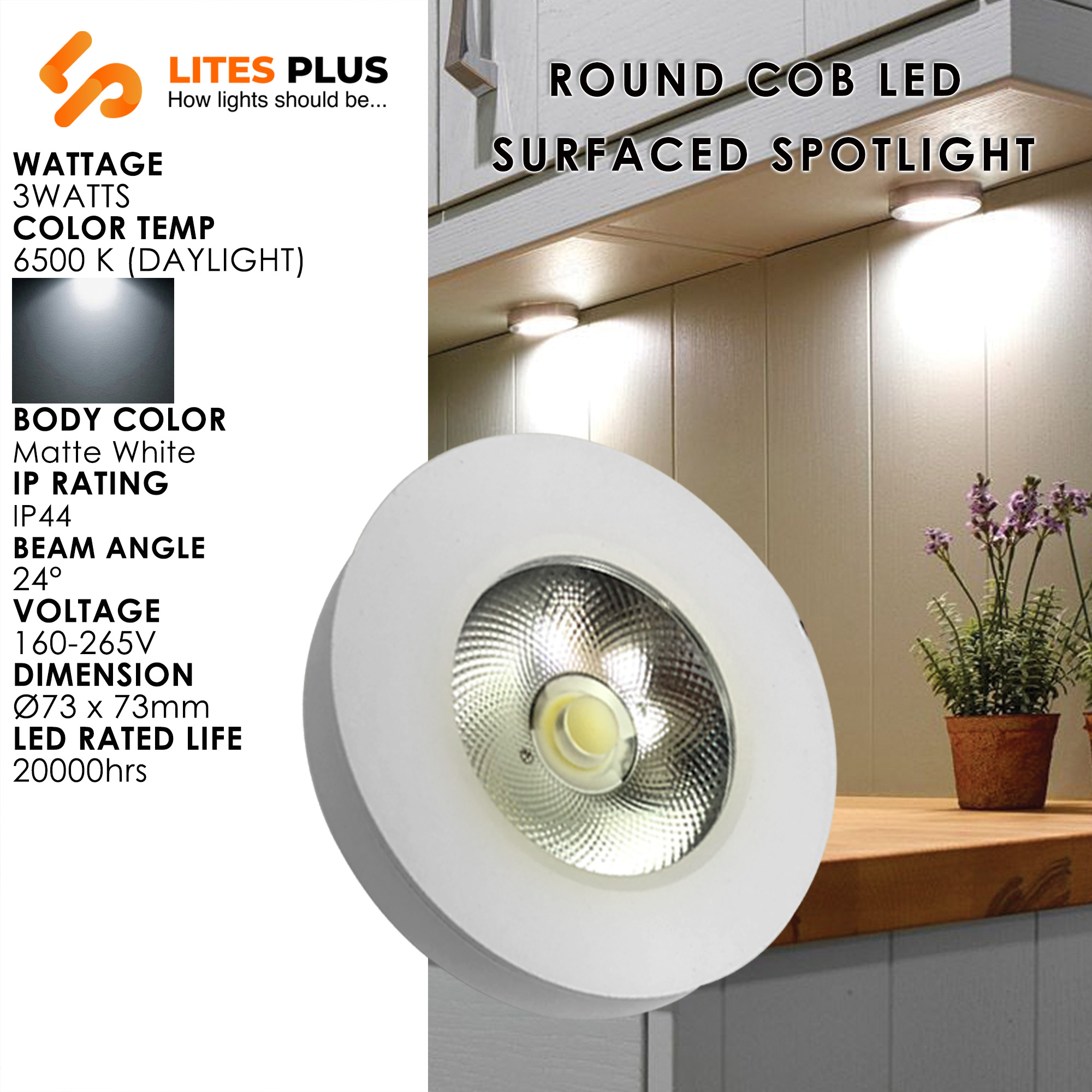 LITESPLUS MINI SPOTLIGHT ROUND (IA-0202 RND) | Lazada PH