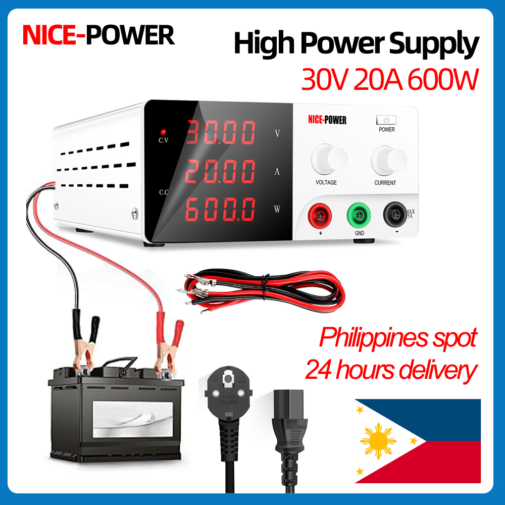 NICE-POWER Adjustable Dc Power Supply 30V 20A 600W DC Switching Voltage ...