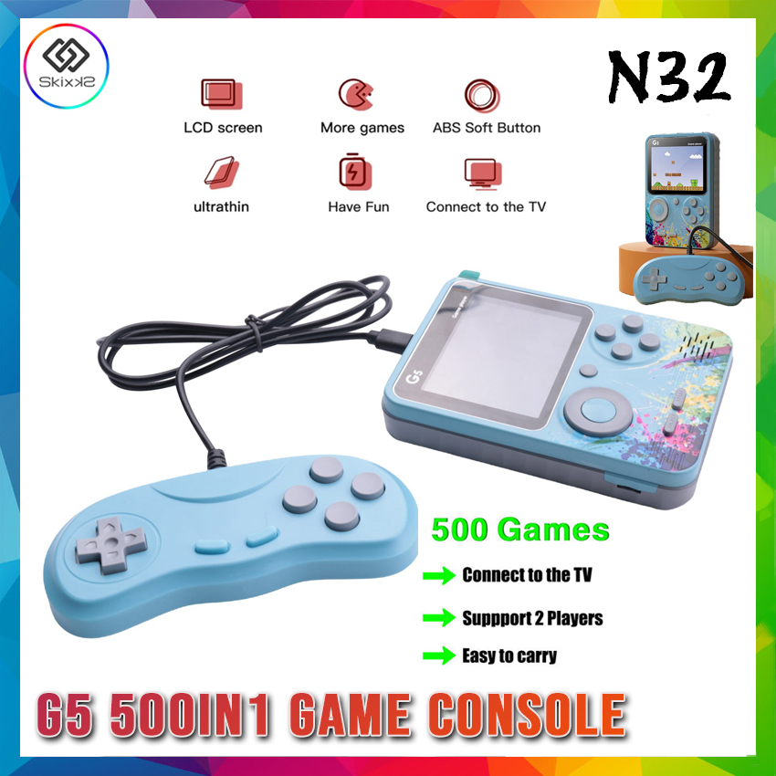 G5 Game Console 500 Games Mini Gaming Console 2 Players Retro Console ...