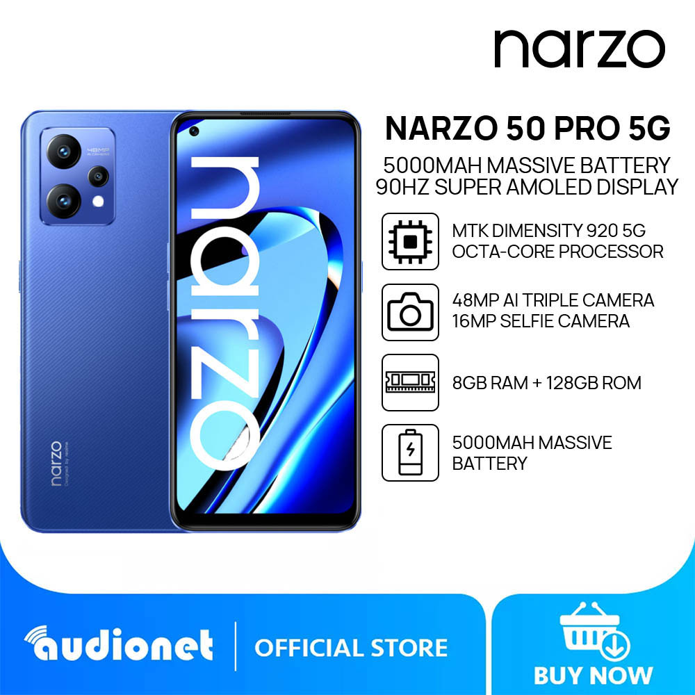 Narzo 50 Pro 5G Smartphone | 8GB RAM+128GB ROM | MediaTek Dimensity 920 5G | 6.4” 90Hz Super ...