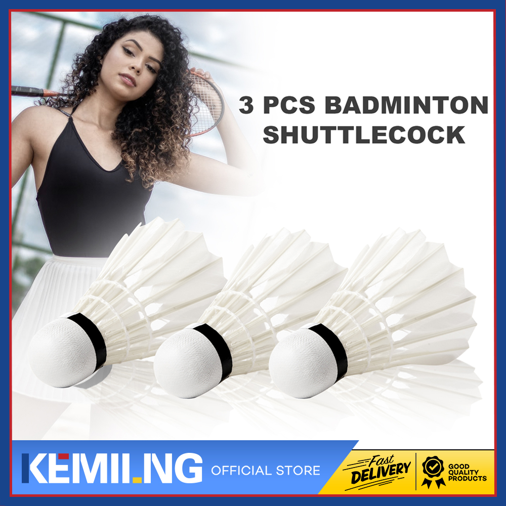 Kemilng 3Pcs Badminton Shuttlecocks Sports Fitness Aerodynamics ...