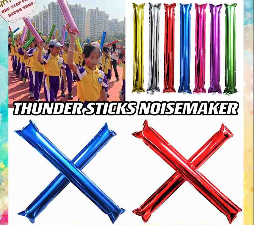 Party Things 2pcs Balloon Clapper Metallic Pong Pong Sticks Sporting ...