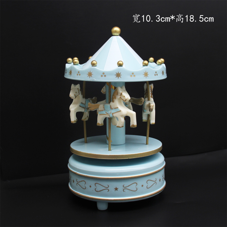 Merry-go-round piano music box cake decoration couples gift ornaments ...