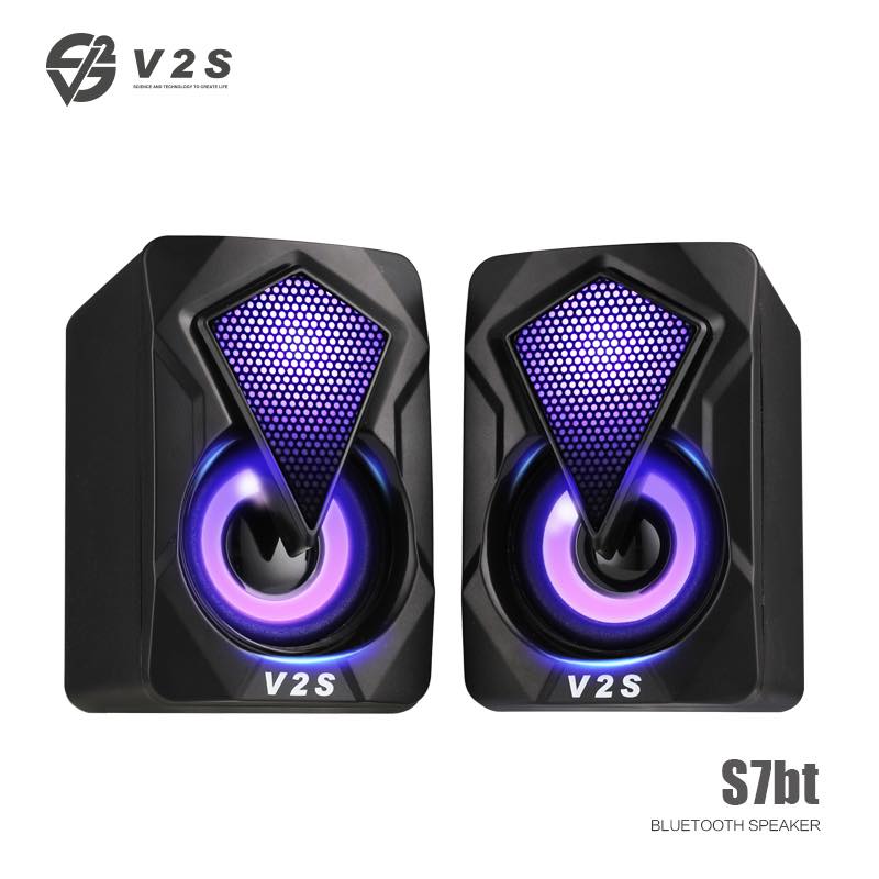 V2S S7BT Bluetooth Speaker Wired Smart Speaker Active Music Player ...