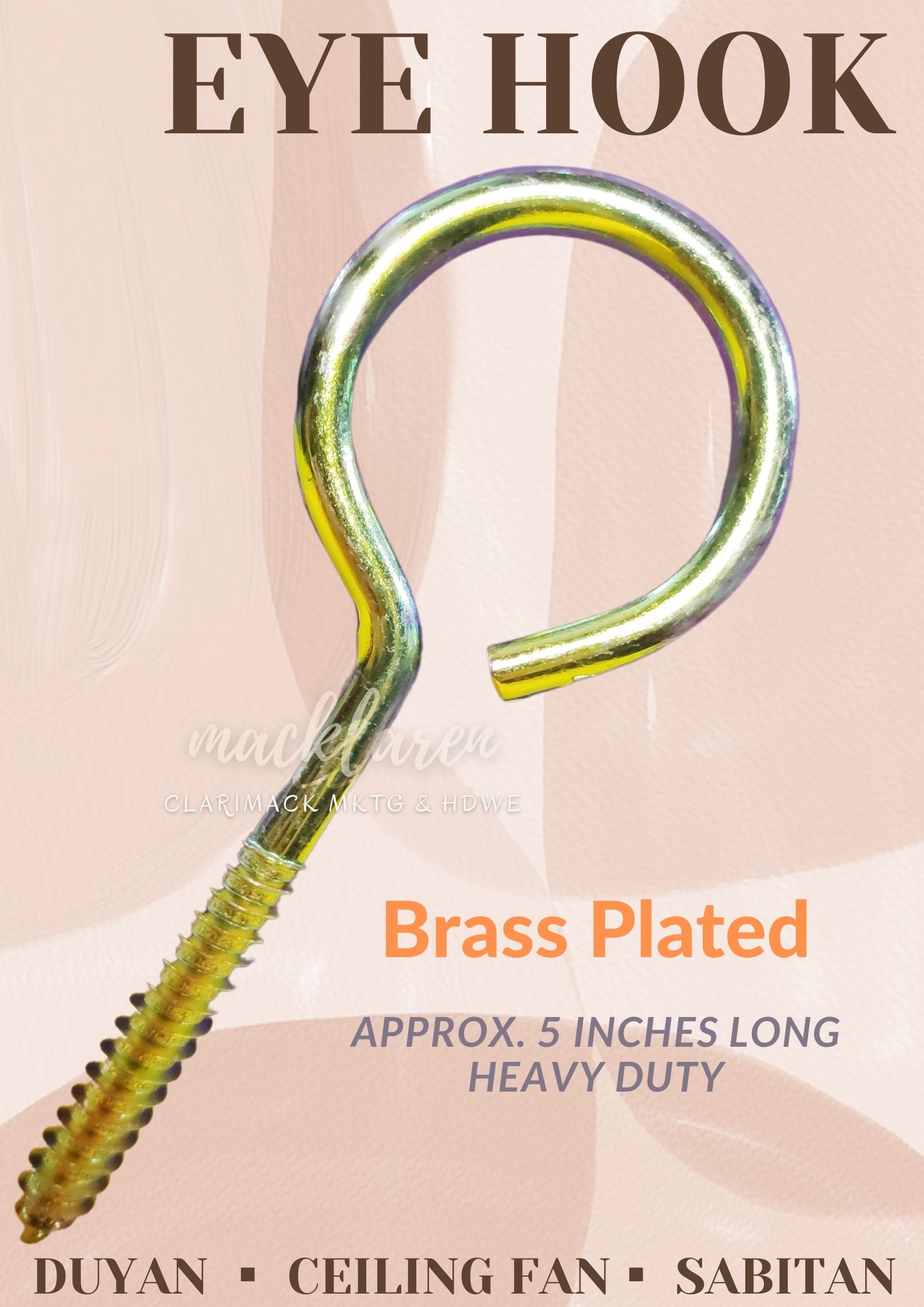 Eye Hook ️ Pang Sabitan Ceiling Fan ️ Duyan ️ Big Screw Eye Hook ️ ...