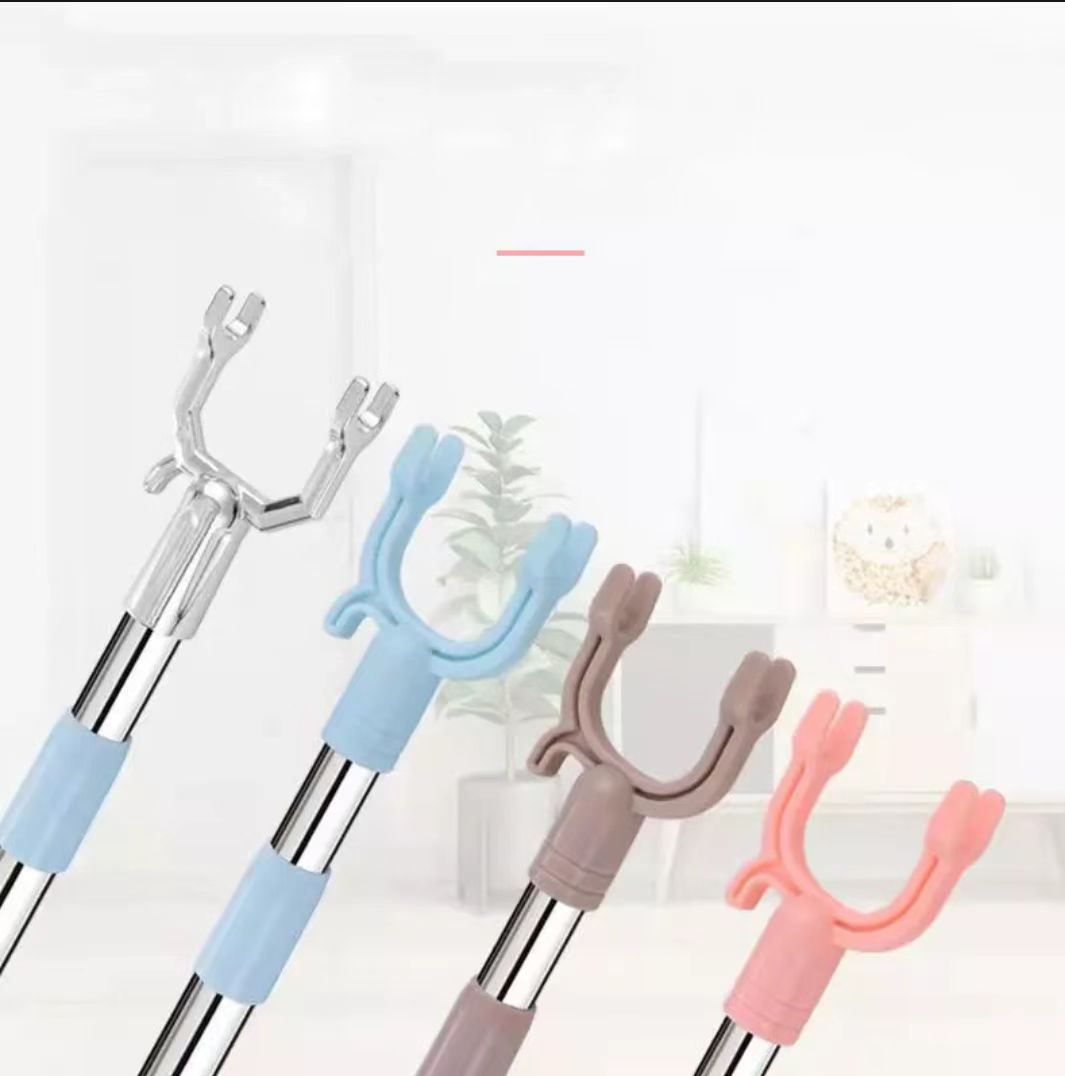 Adjustable Clothes Pole Fork Scalable pole Closet Stick Pole Clothes ...
