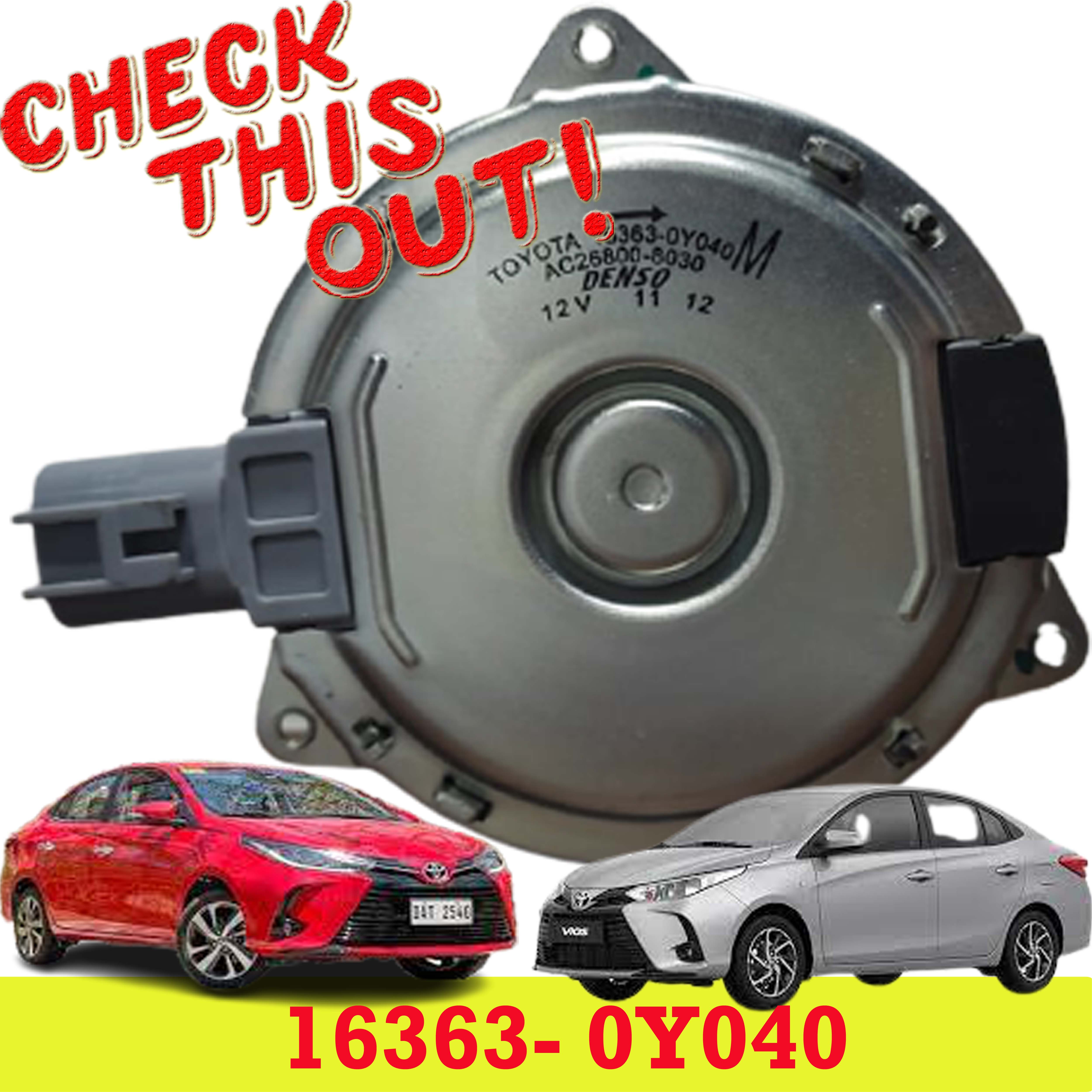 TOYOTA AUXILLIARY FAN MOTOR for VIOS (SUPERMAN) 2014-21 GEN3 DENSO ...