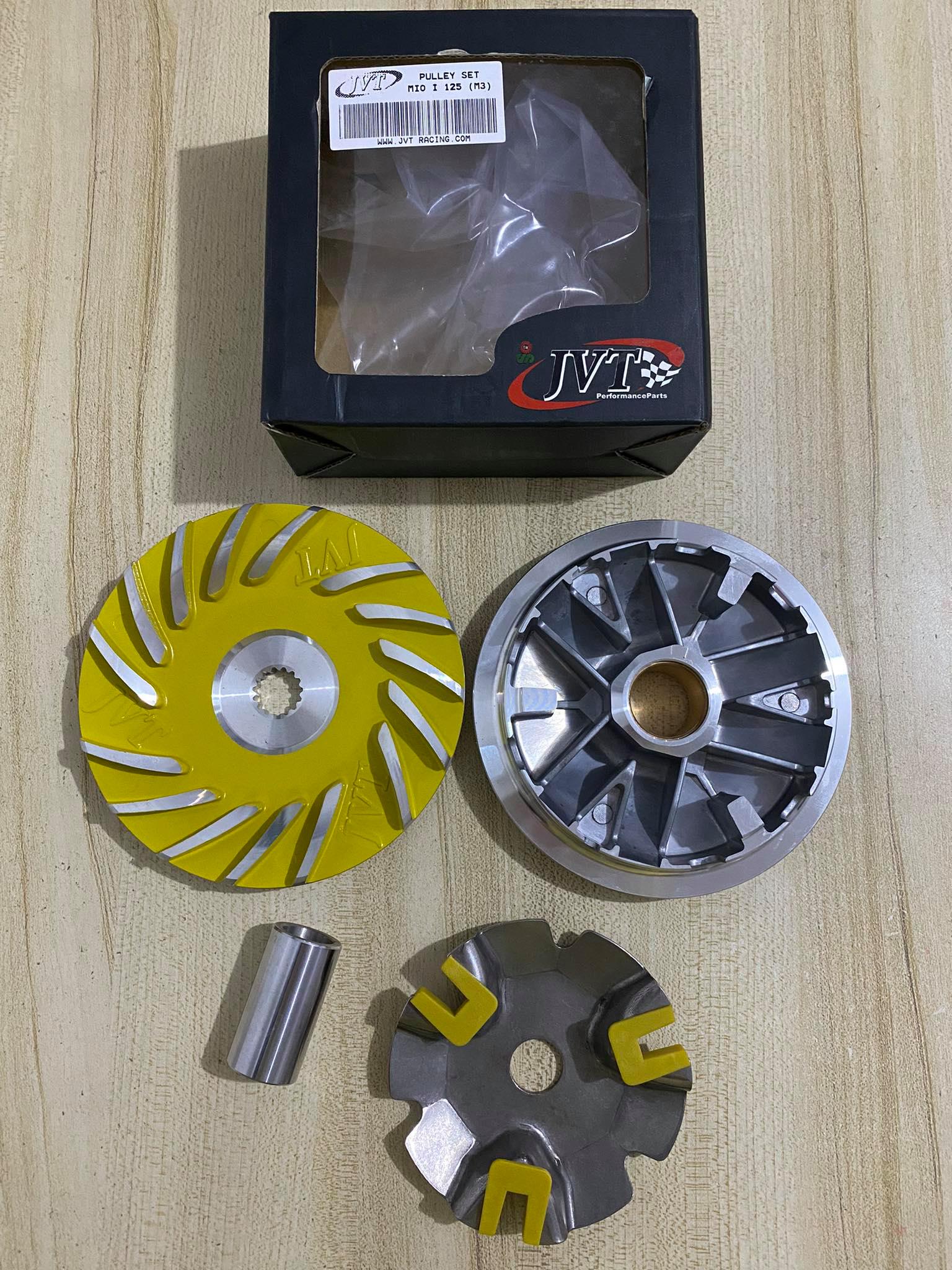 JVT Racing Pulley and Drive Face Set With Back Plate/Slide Piece/Bushing (Mio i 125/M3/Soul i ...