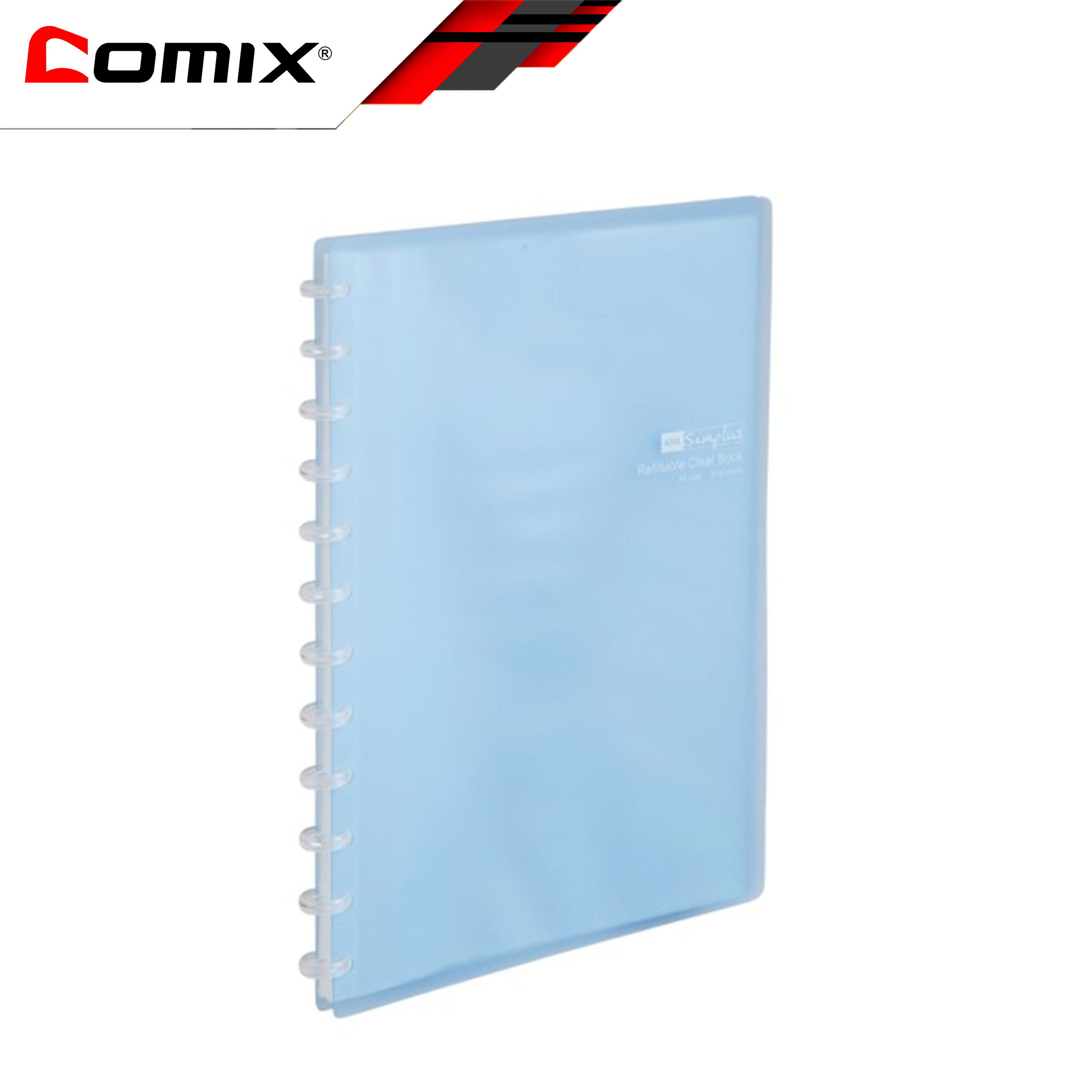 Comix Charmant Refillable Clear Book, 360° Plastic Mechanism Ring, A4 ...