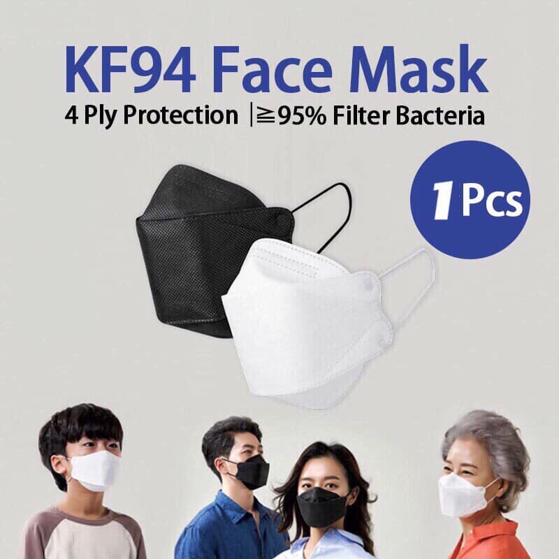 KF94 Made in Korea Face Mask KF94 Reusable Washable Korean original Kn95 Face Mask 4 Ply Non ...