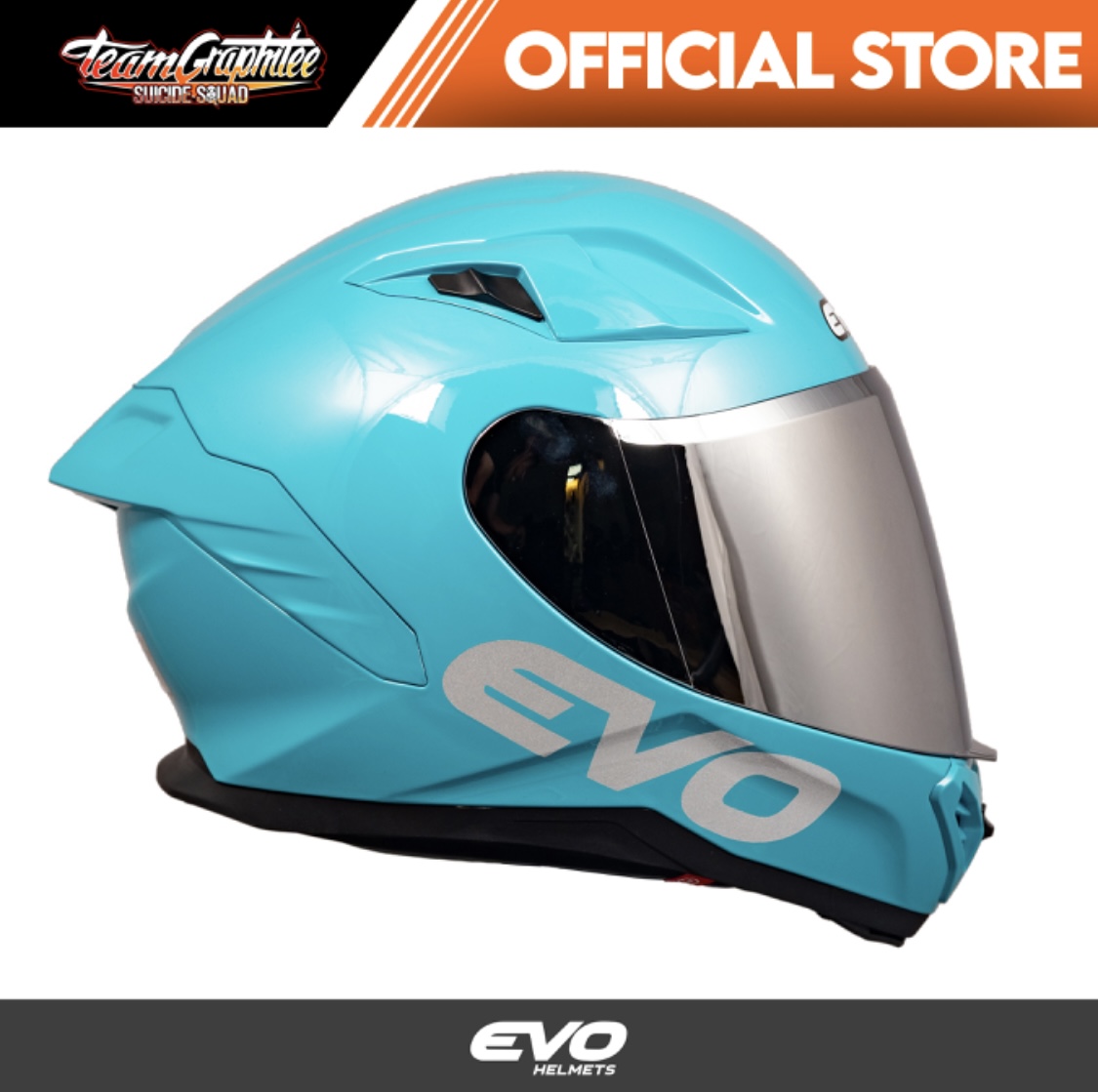 EVO M1-01 TURQUOISE BLUE FULL FACE DUAL VISOR WITH FREE CLEAR LENS ...