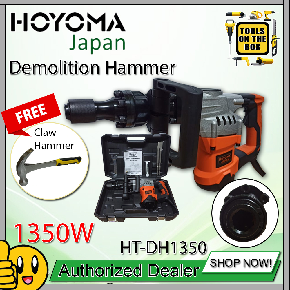 Hoyoma Demolition Hammer 1350W HT-DH1350 with Case and Claw Hammer ...