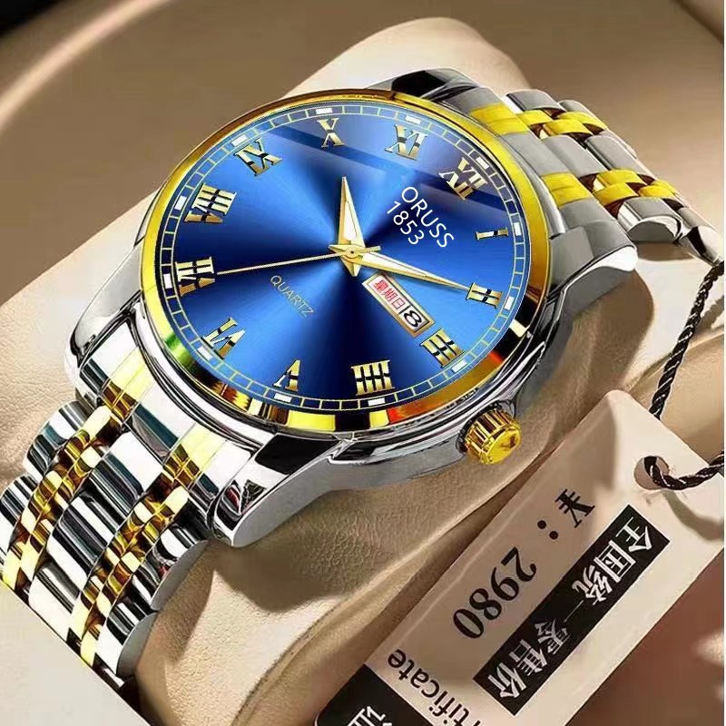 ORUSS Swiss automatic non-mechanical table men's watch night light ...