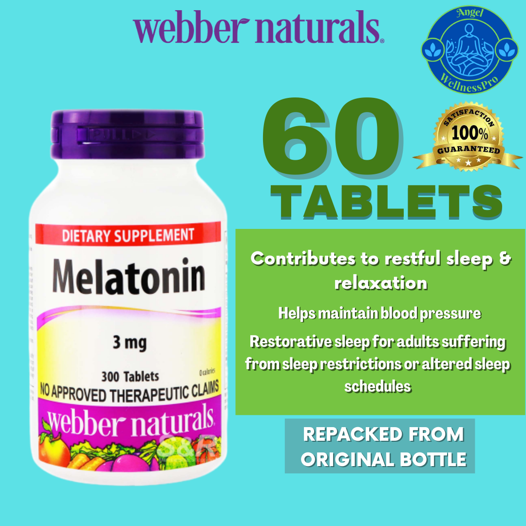 Webber Naturals Melatonin 3mg- 60 Tablets- AUTHENTIC | Lazada PH