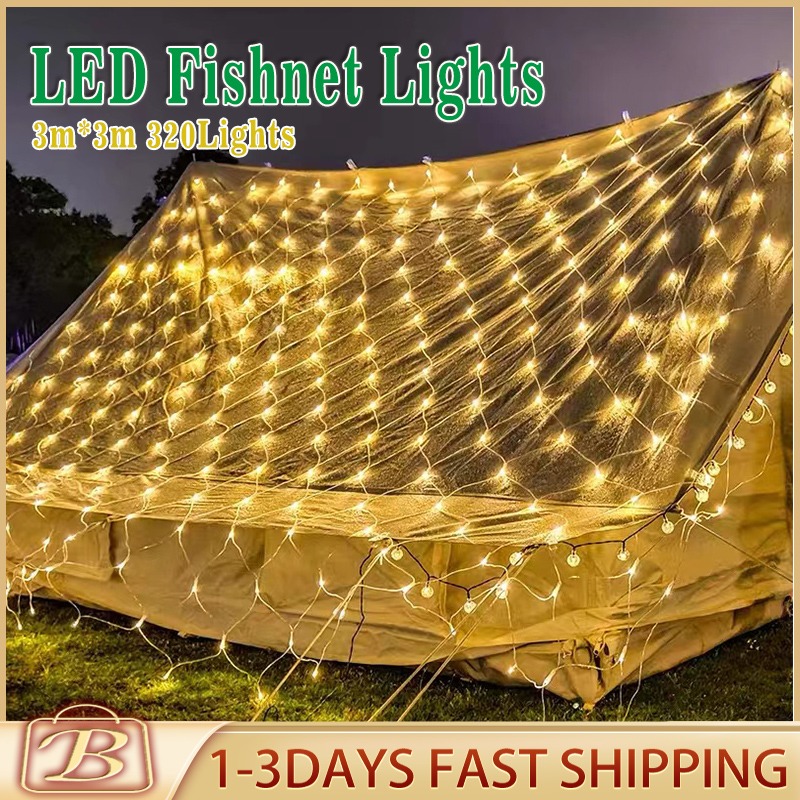 Fishnet lights LED Fish Net Design Fairy String Lights Wall Hanging ...