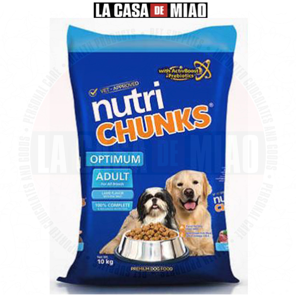 Nutri Chunks | HI-PROTEIN PUPPY LAMB | ADULT BEEF | COATSHINE SALMON ...