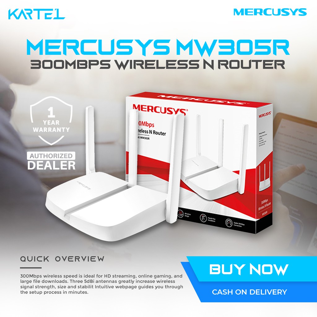 Mercusys MW305R 300Mbps Wireless N Router Three 5dBi Antennas | WiFi ...