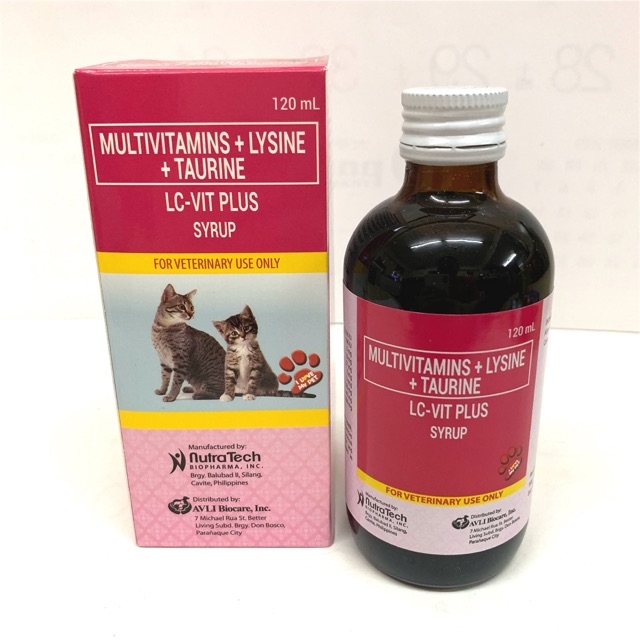 LC Vit Plus Syrup, for kittens and cats, available in 60ml and 120ml ...