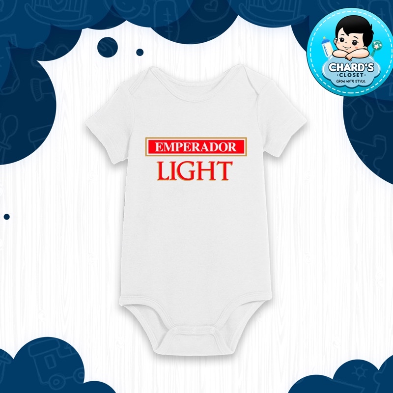 Customized Beverages Logo Prints on Baby Onesie (Empi Light, Alfonso ...