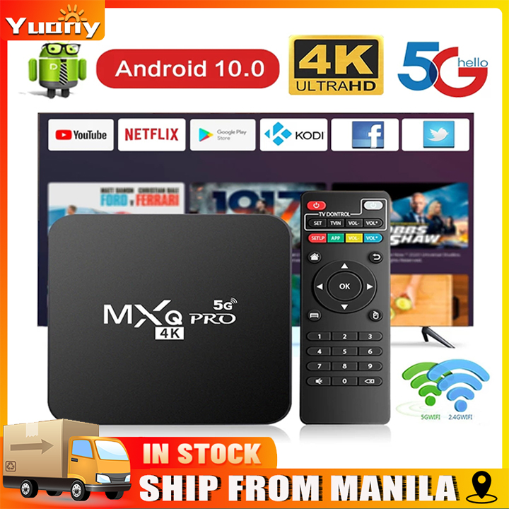 Smart TV Box M XQ PRO 4K 5Ghz A.ndroid 10.1 HD 3D 2.4G 5G WiFi Amlogic ...