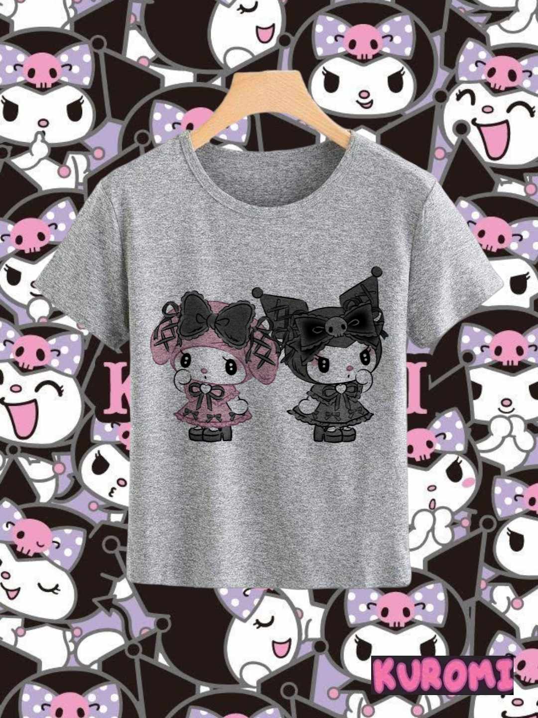 KUROMI GRAY T-SHIRT FOR KIDS AND ADULTS | Lazada PH