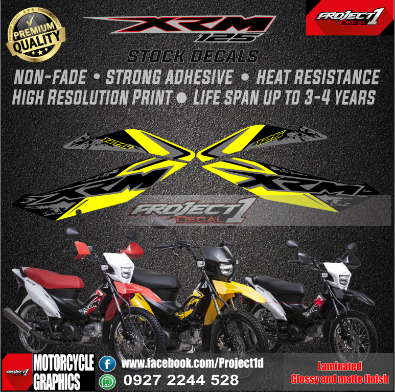 HONDA XRM 125 STOCK DECALS LAMINATED STICKER | Lazada PH