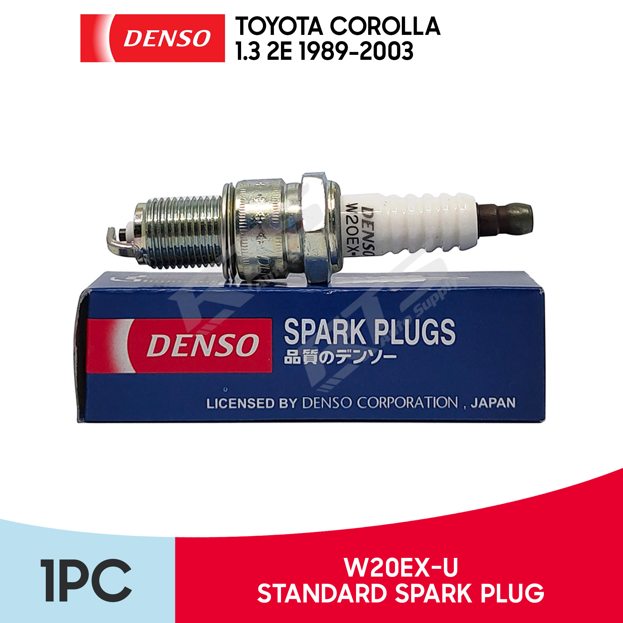 Denso W20EX-U Standard Spark plug for Toyota Corolla 1.3 XL XE 2E 1992 ...