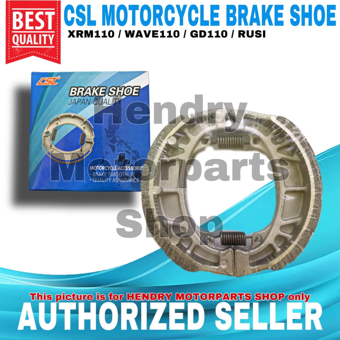 CSL REAR Brake Shoe Drum For Honda XRM110 / WAVE / SUZUKI GD 110 / RUSI ...