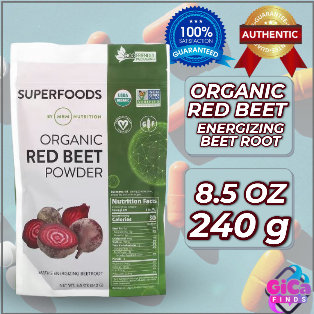 BEET ROOT MRM RED ORGANIC BEETROOT POWDER 8.5 OZ (240 GRAMS) | Lazada PH