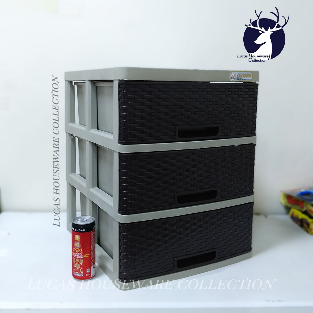 SANYO Clothes cabinet durabox Shoe cabinet Plastic 3 layer cabinet ...