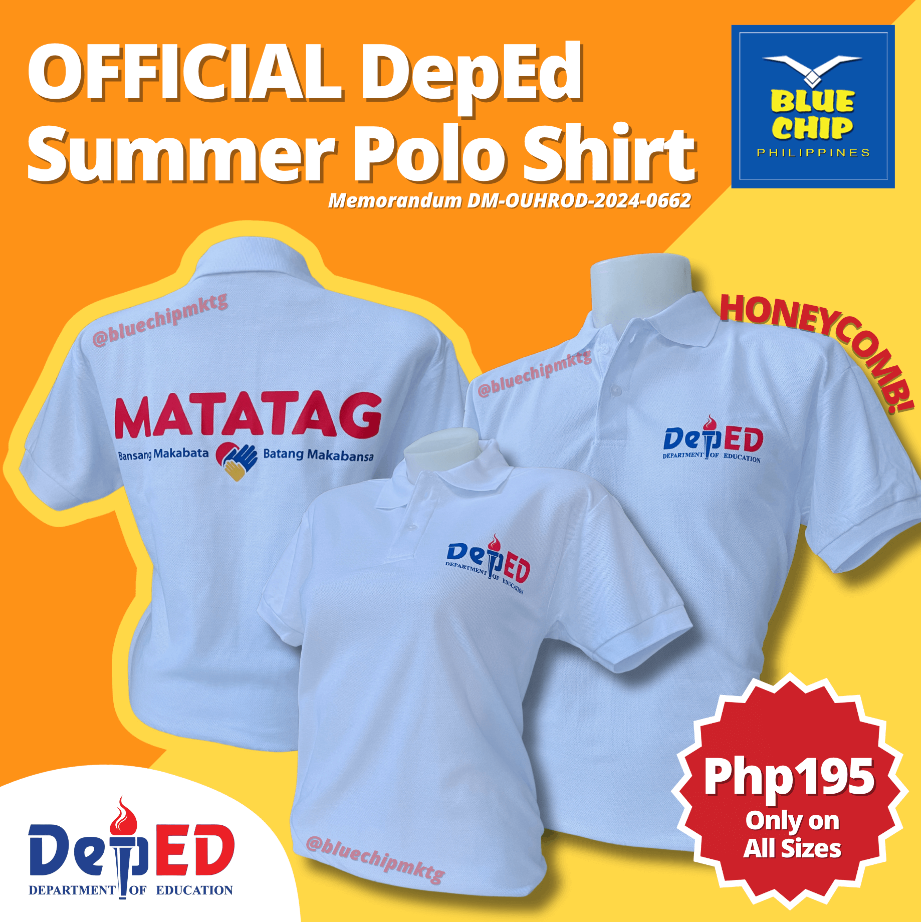 DepEd Official Summer Honeycomb Polo Shirts (as per Memorandum DM ...