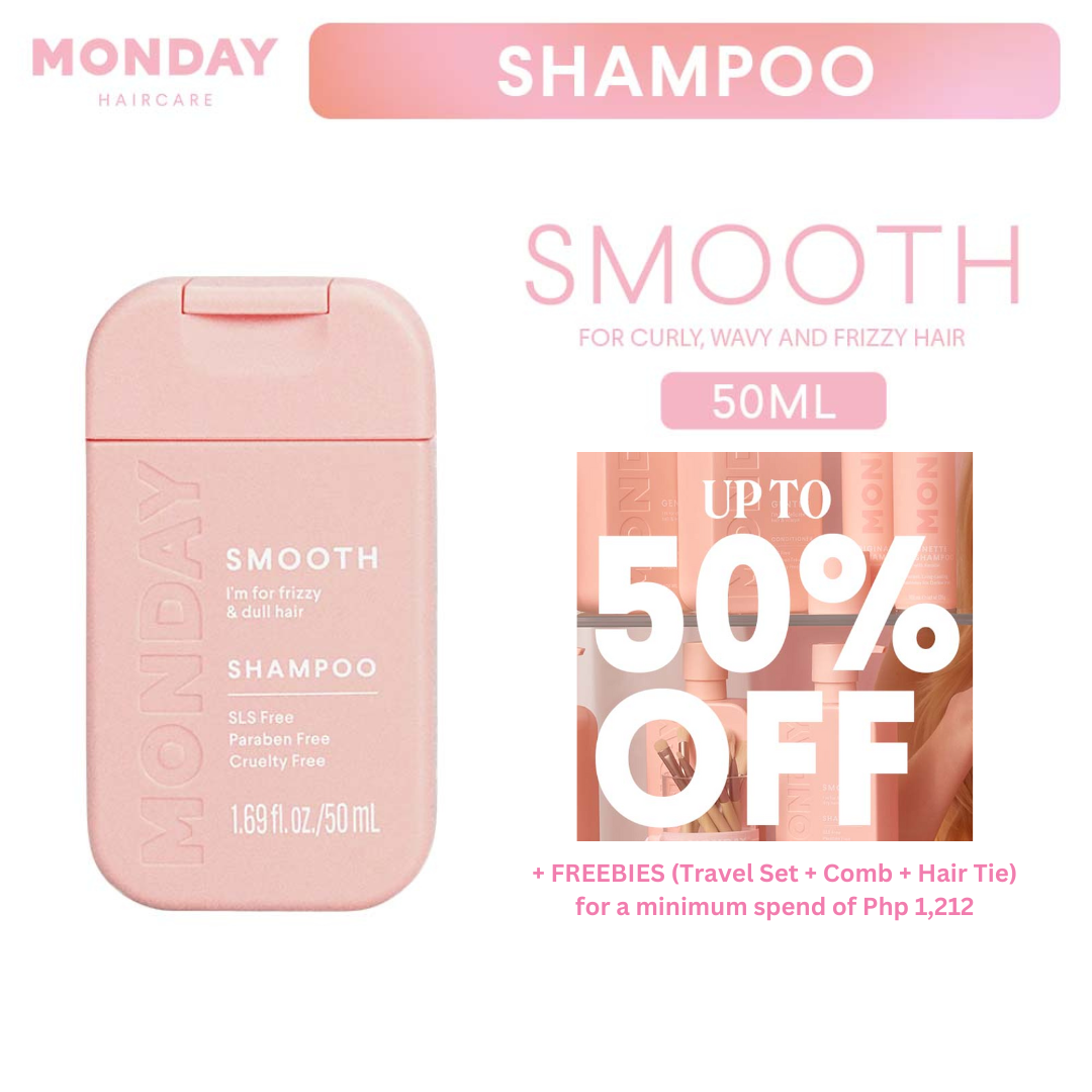 MONDAY Shampoo - SMOOTH (354 mL) - for Frizzy & Dull Hair EXP: July ...