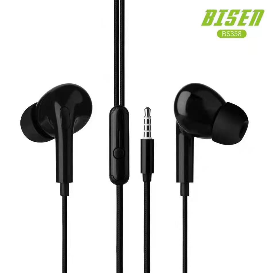 headphone BISEN BS 358 Universal Earphones Stereo HiFi Sound Headset ...