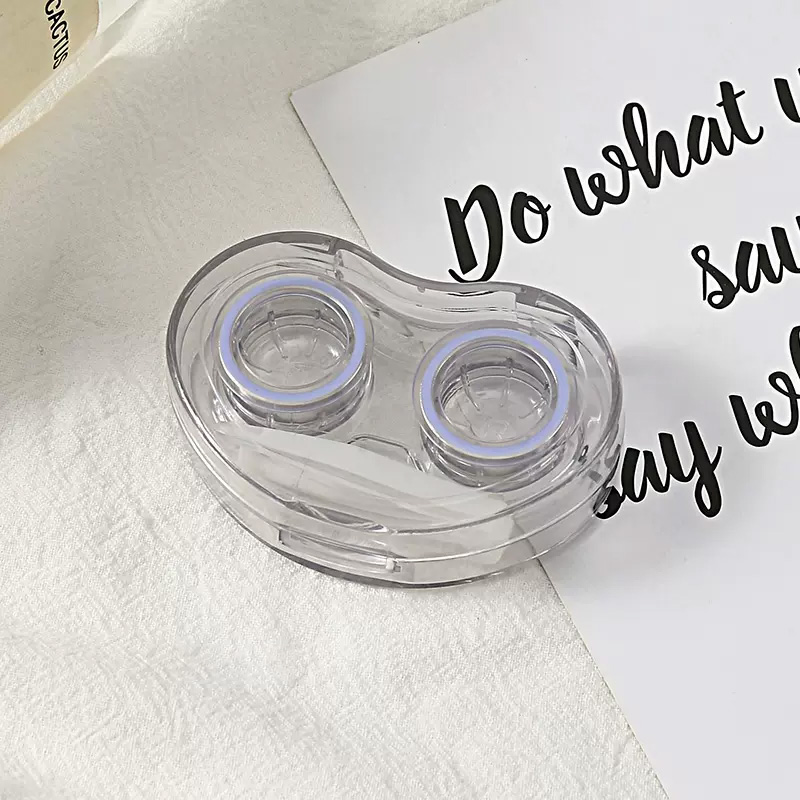 Love Shaped Contact Lens Case Portable Transparent Dual Case No Need ...